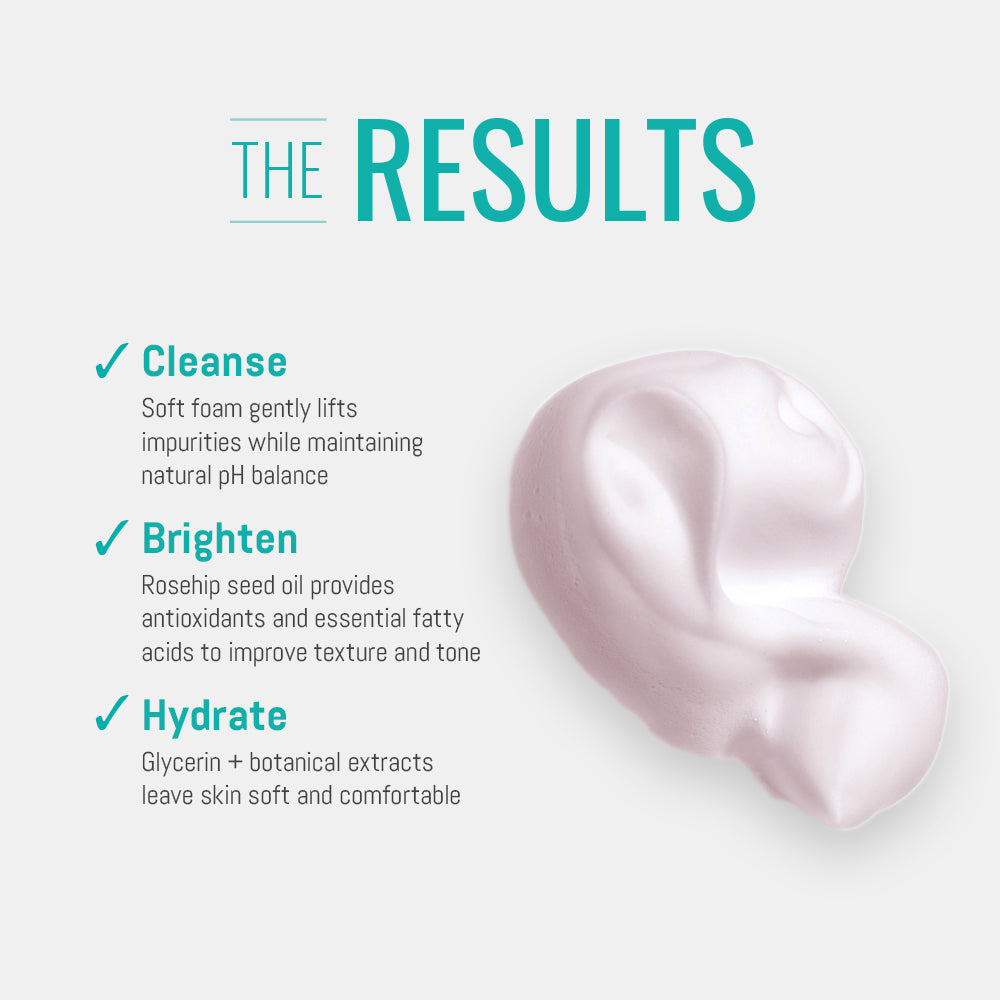 Clean & Calm® Gentle Rosehip Foaming Cleanser | Herbal Dynamics Beauty